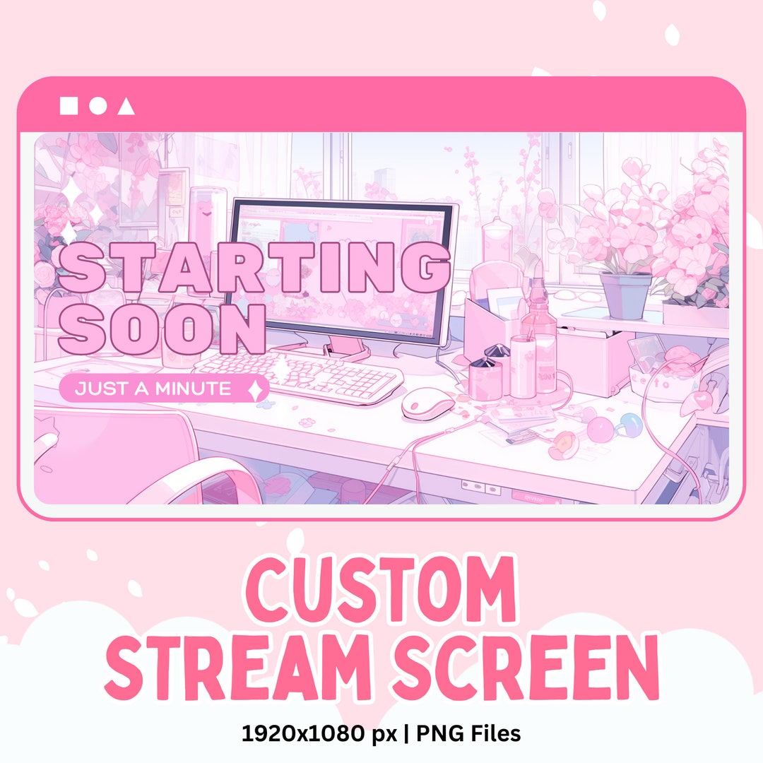 Custom Twitch Stream Screen for You Twitch Channel Starting Soon Screen ...