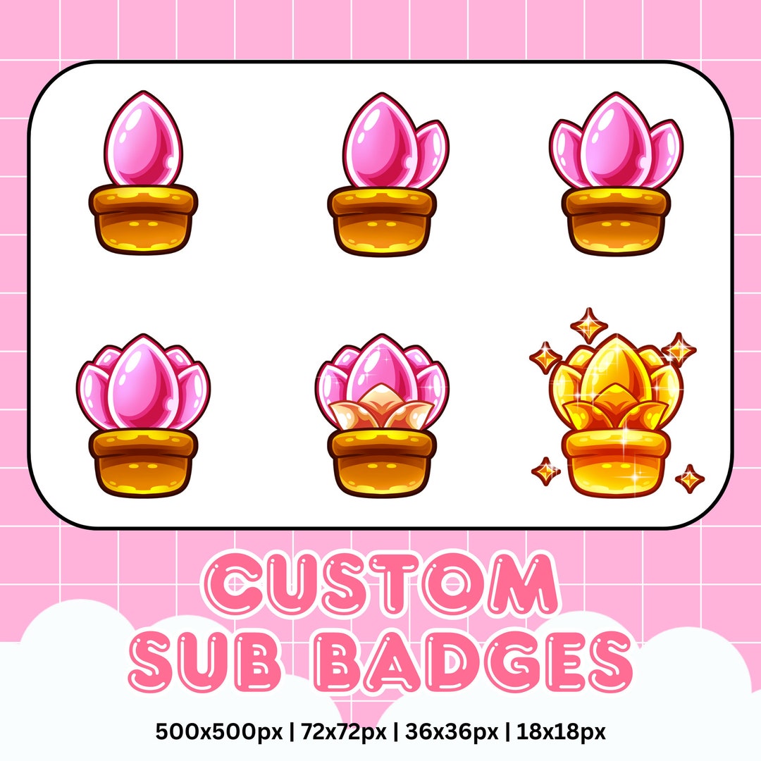 Sub Badge | Custom Sub Badge Twitch | Sub Badge Gift | Sub Badge for ...
