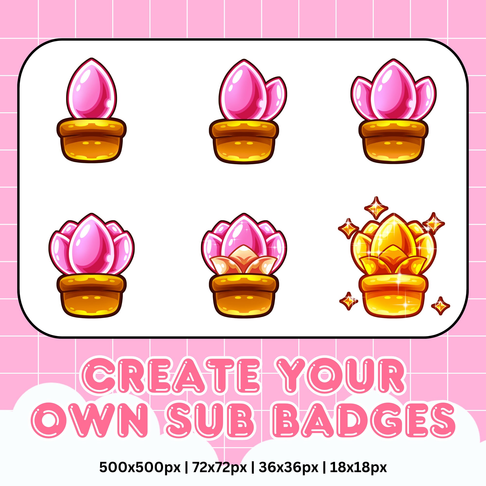 Twitch Sub Badges for Your Twitch | Custom Twitch Sub Badges | Original ...