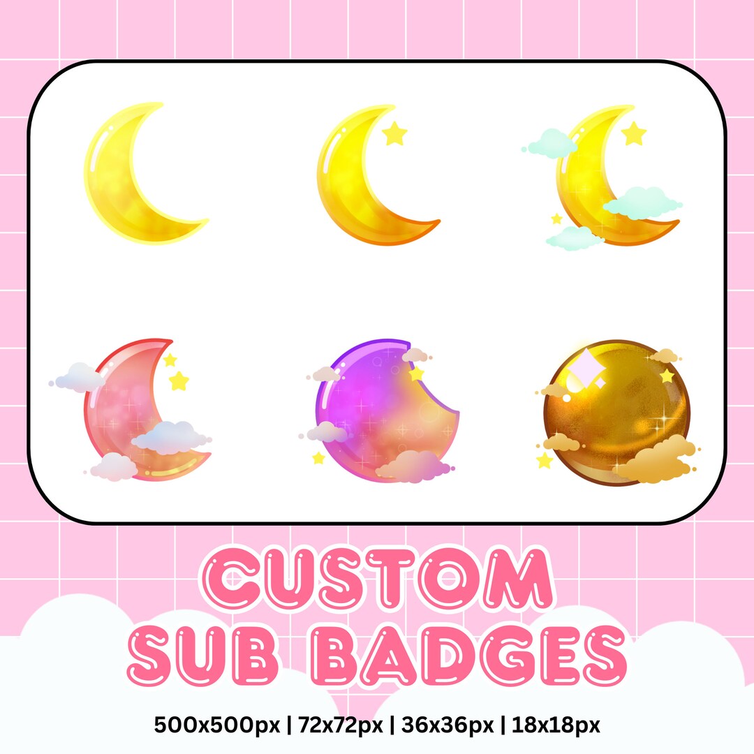 Twitch Sub Badges for Your Twitch Custom Twitch Sub Badges Original ...