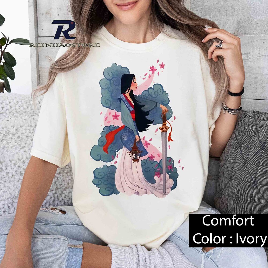 Disney Princess Mulan Half Girl Half Warrior Portrait Retro - Etsy