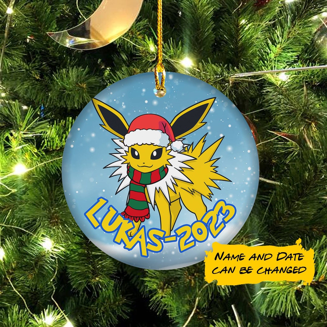 Custom Jolteon Evolution of Eevee Christmas Ornament Pocket - Etsy