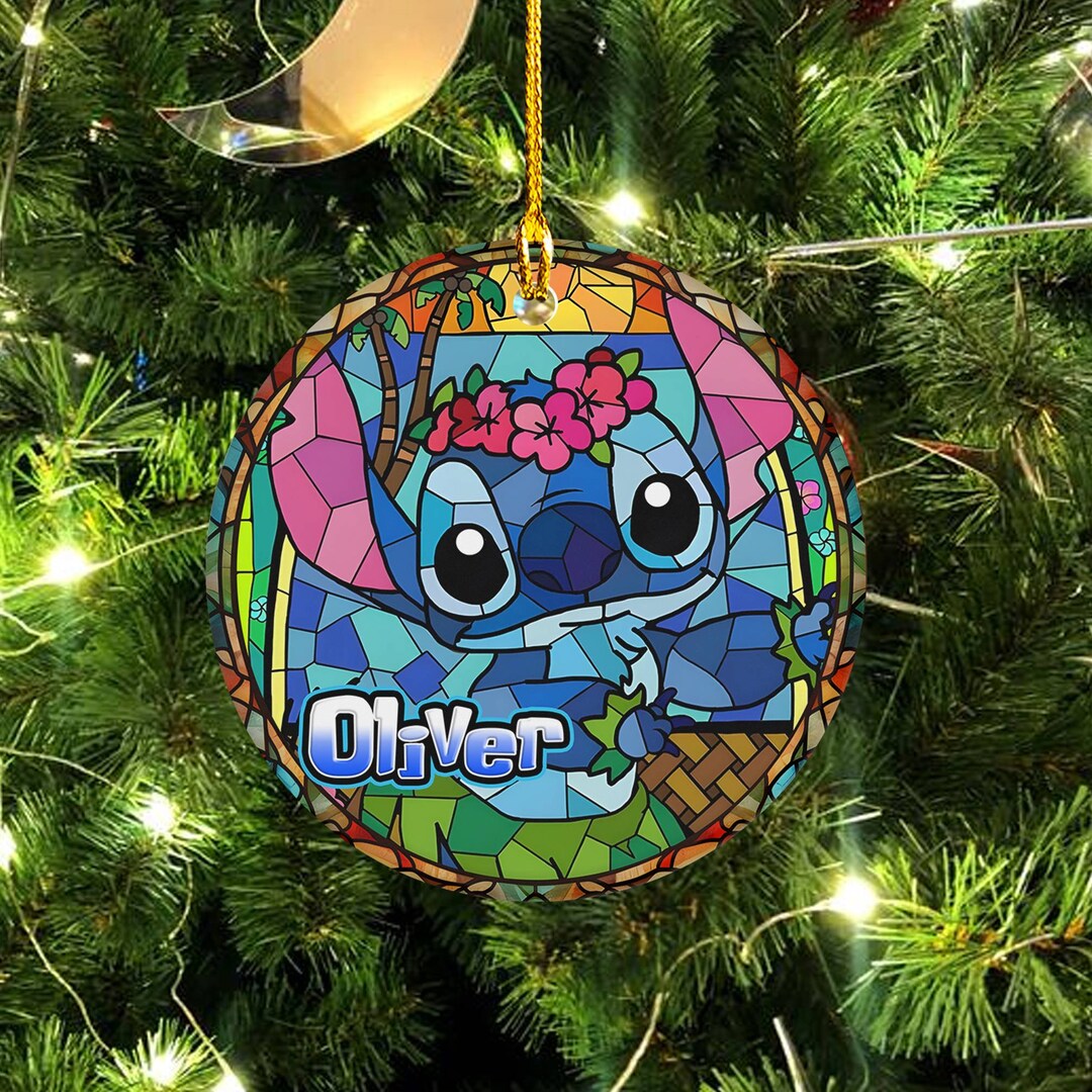 Personalized Stitch Christmas Ornament Stitch Hanging - Etsy