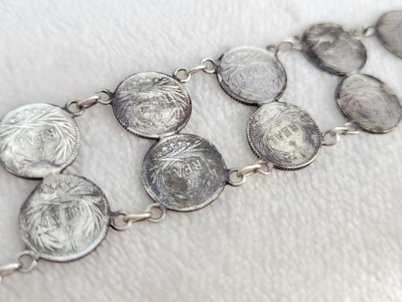 Antique 1890s Guatemala 1/4 Quarter Real 835 Silver C… - Gem