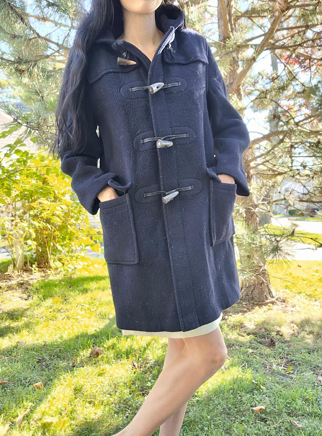 Vtg Tartaneer Gloverall English Duffle Coat Blue Wool Tartan Plaid Women's Sz 14 - Etsy