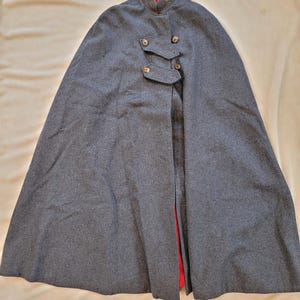 Vtg WW2 1940s Nurse Uniform Cape Cloak Coat Military Heather Grey Wool ...