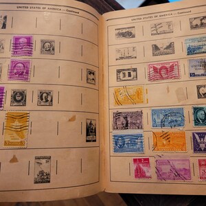 Vintage 1948 Adventurer Album Postage Stamps of the World W/ Lots of ...