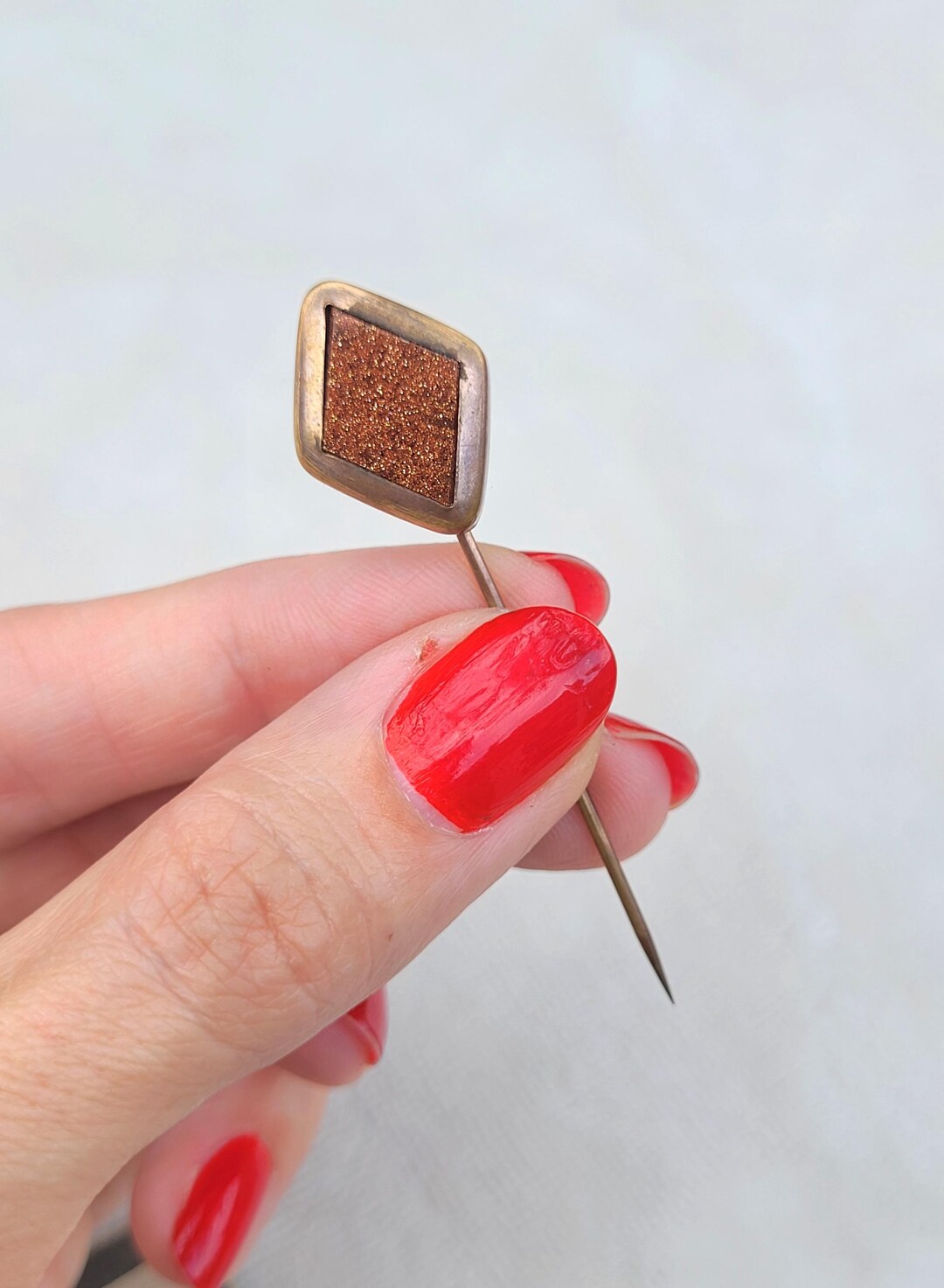 Antique Vtg 1920s Goldstone Gold Filled Plated Hat Stick Pin - Etsy