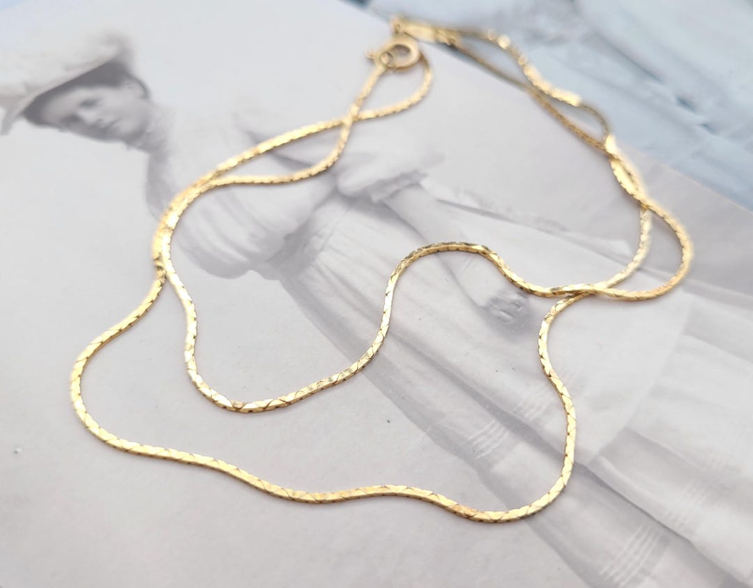 Vintage 18k Solid Gold 750 Italy Chain Necklace Facad'oro 18 3.66g - Etsy