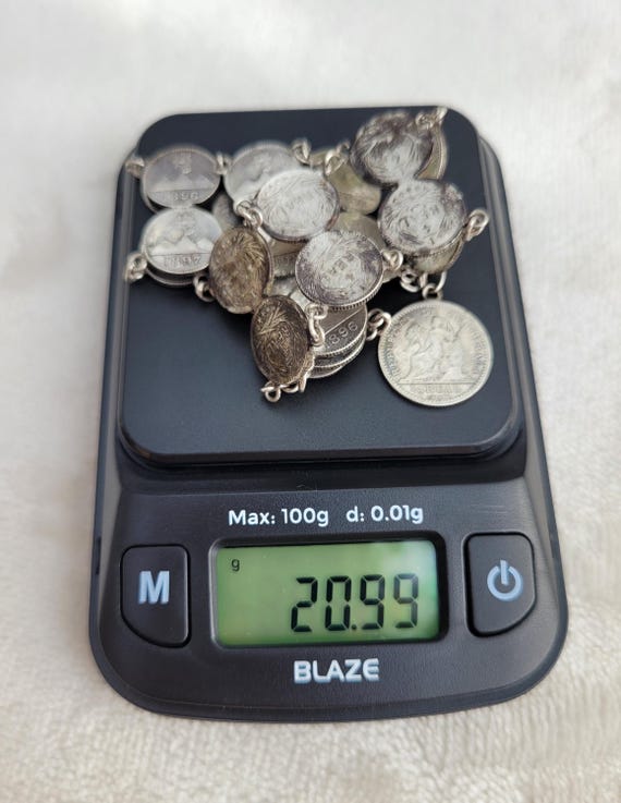 Antique 1890s Guatemala 1/4 Quarter Real 835 Silver C… - Gem