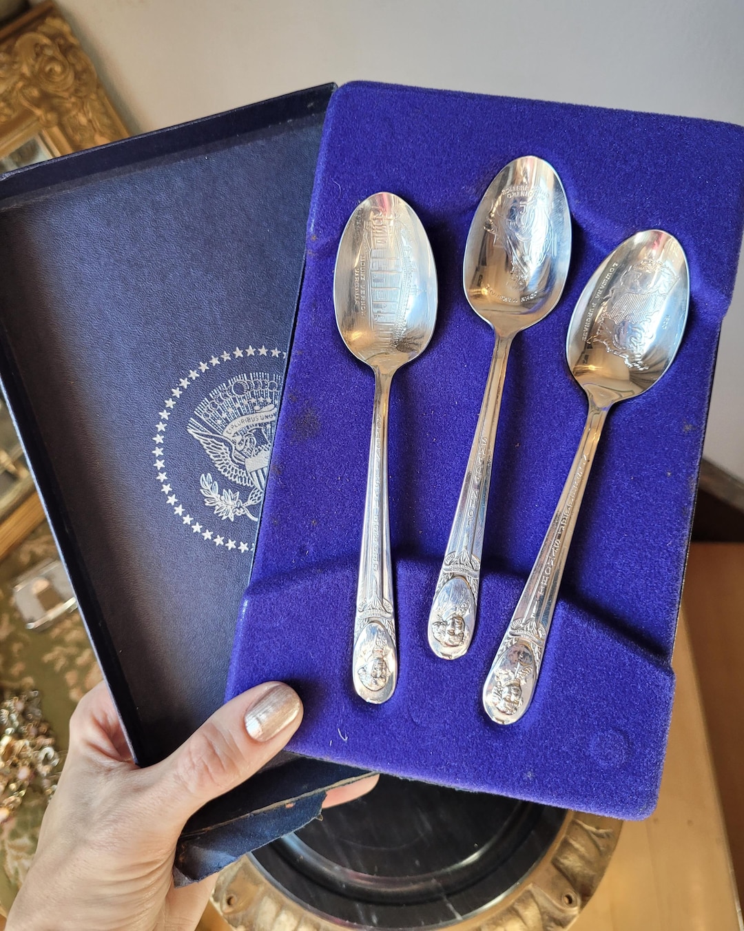 Vtg Bicentennial WM Rogers Silver Plated President Spoons- Washington ...