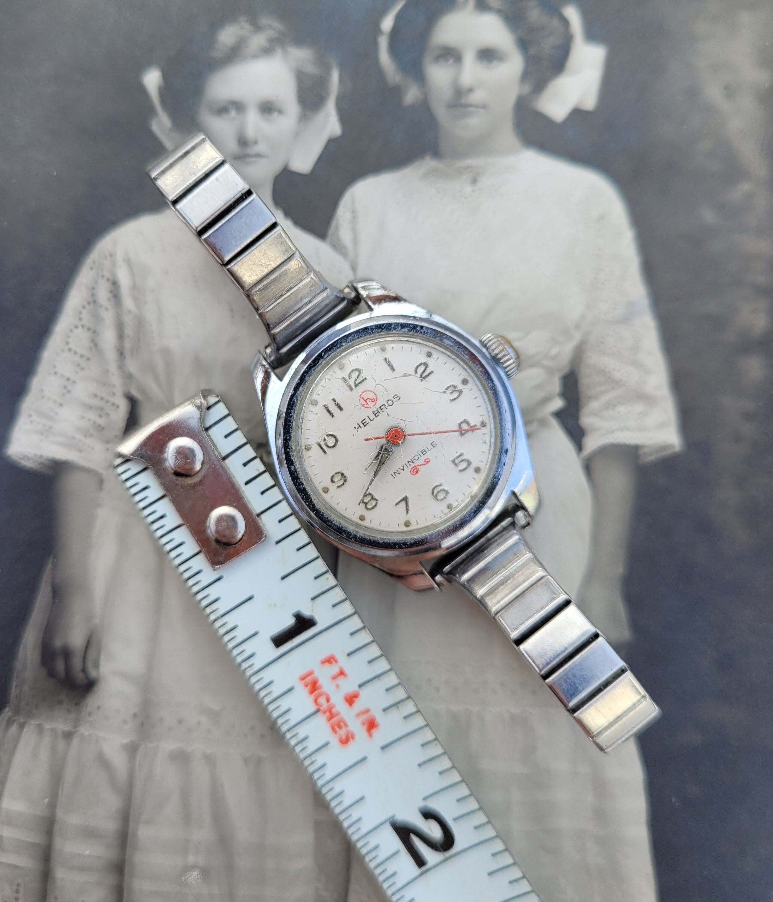 Vintage Helbros Invincible 7 Jewel Incabloc Silver Tone Ladies - Etsy