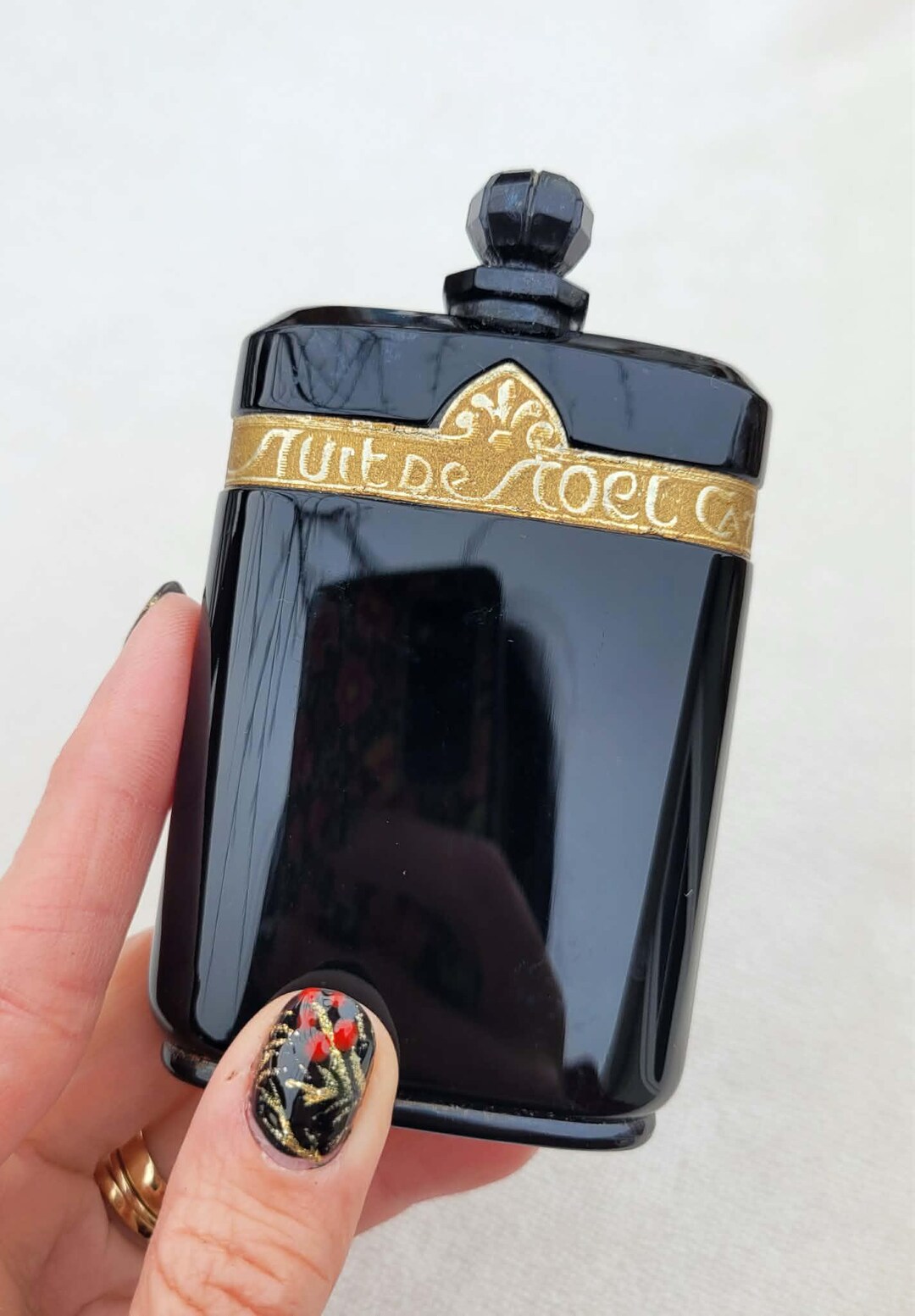 Rare Antique Caron La Nuit De Noel Black Art Deco Perfume Lalique ...
