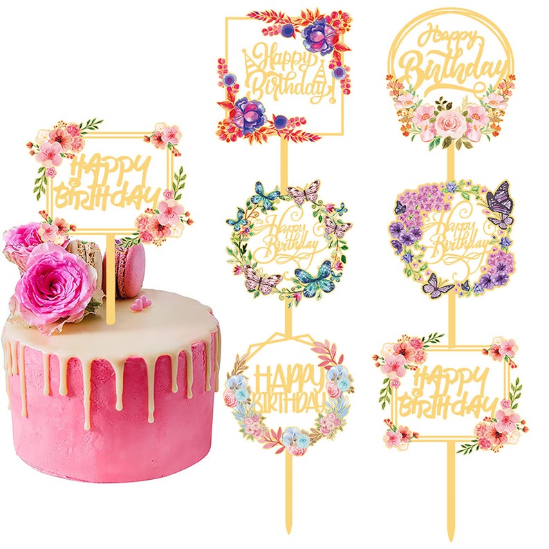 Acrylic Birthday Cake Toppers,happy Birthday Cake Decor,birthday Party ...