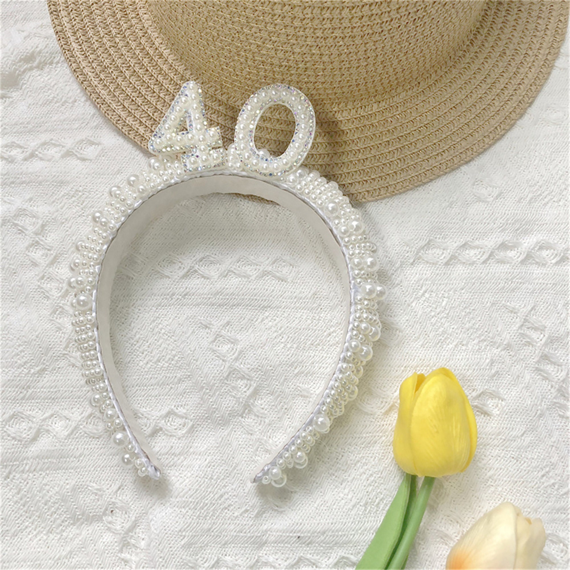 18th Birthday Headband,30th,40th,50th,21st,20th Headband,pearl Birthday ...