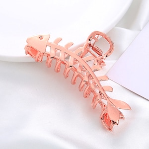 Dolphin Fish Bone Shape Hair Claw Clip, Hair Claw, Vintage Hair Claw ...