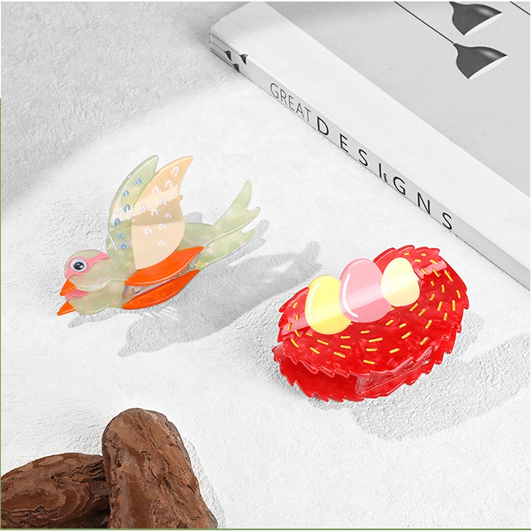 Birds Hair Claw Clips for Bird Lovers Animal Hair Claw Clips - Etsy