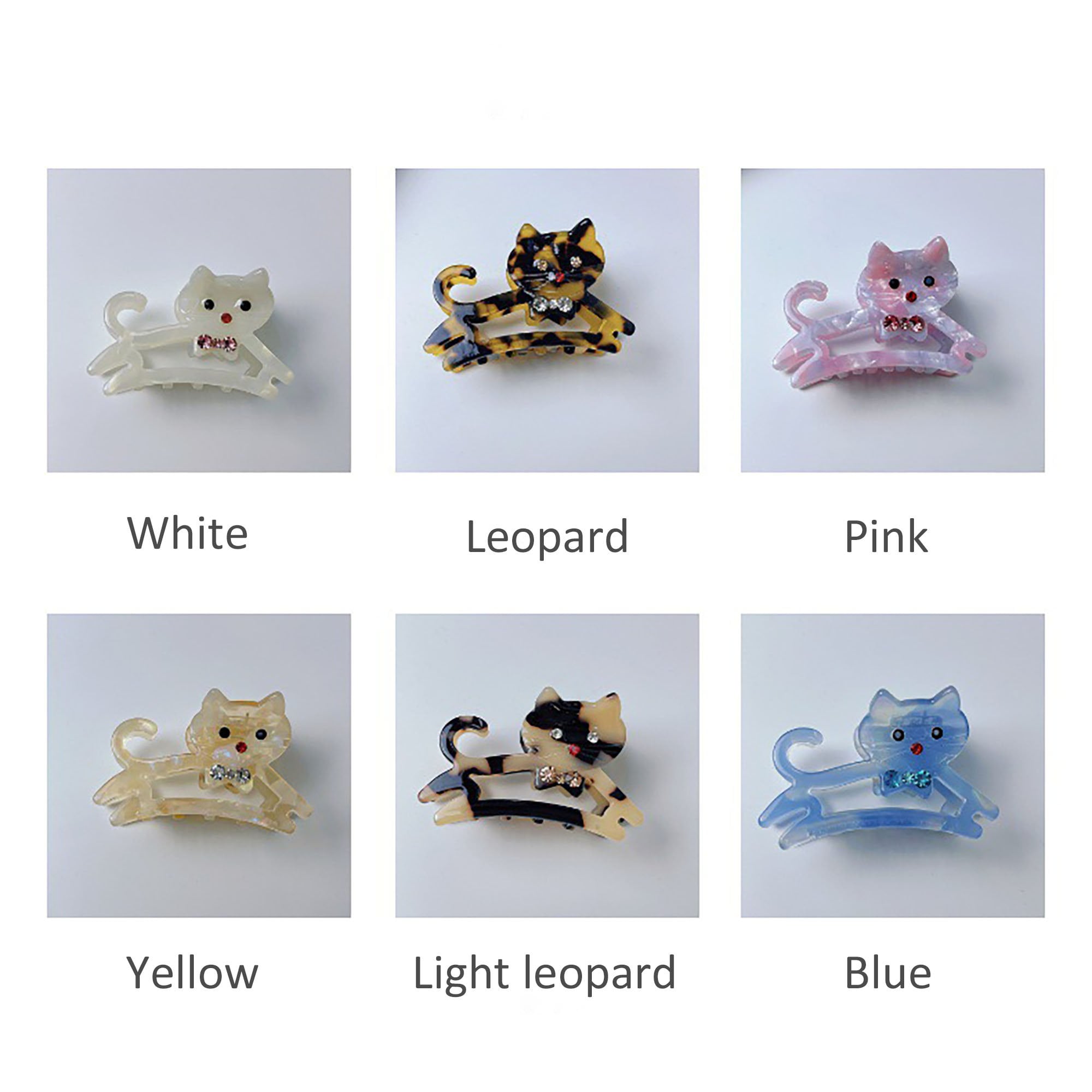 Cute Cat Hair Claw, Small Hair Clips, Acetate Cute Cat Hair Clip, Hair ...