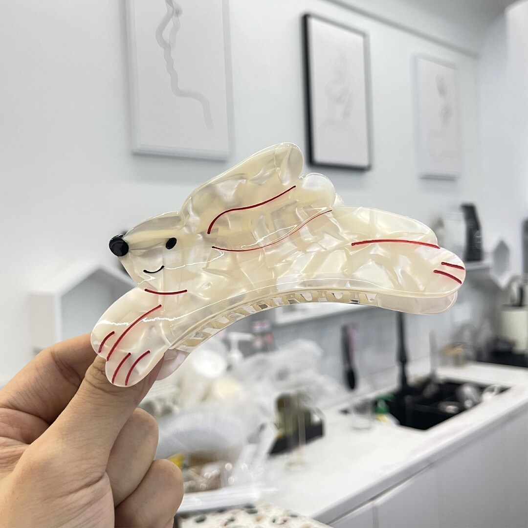 Cute Animal Cat Rabbit Bear Hair Clip, Acetate Hair Clips, Hair ...