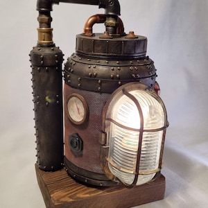 Steampunk Style, Handmade Desk Lamp - Etsy