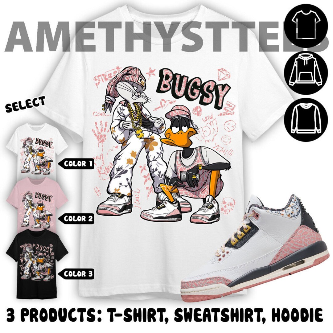 Bugs Bunny Unisex Color T-shirt, Sweatshirt, Hoodie, AJ 3 Red Stardust ...