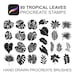 80 Tropical Leaves Procreate Stamps | Procreate Tropical Stamps ...