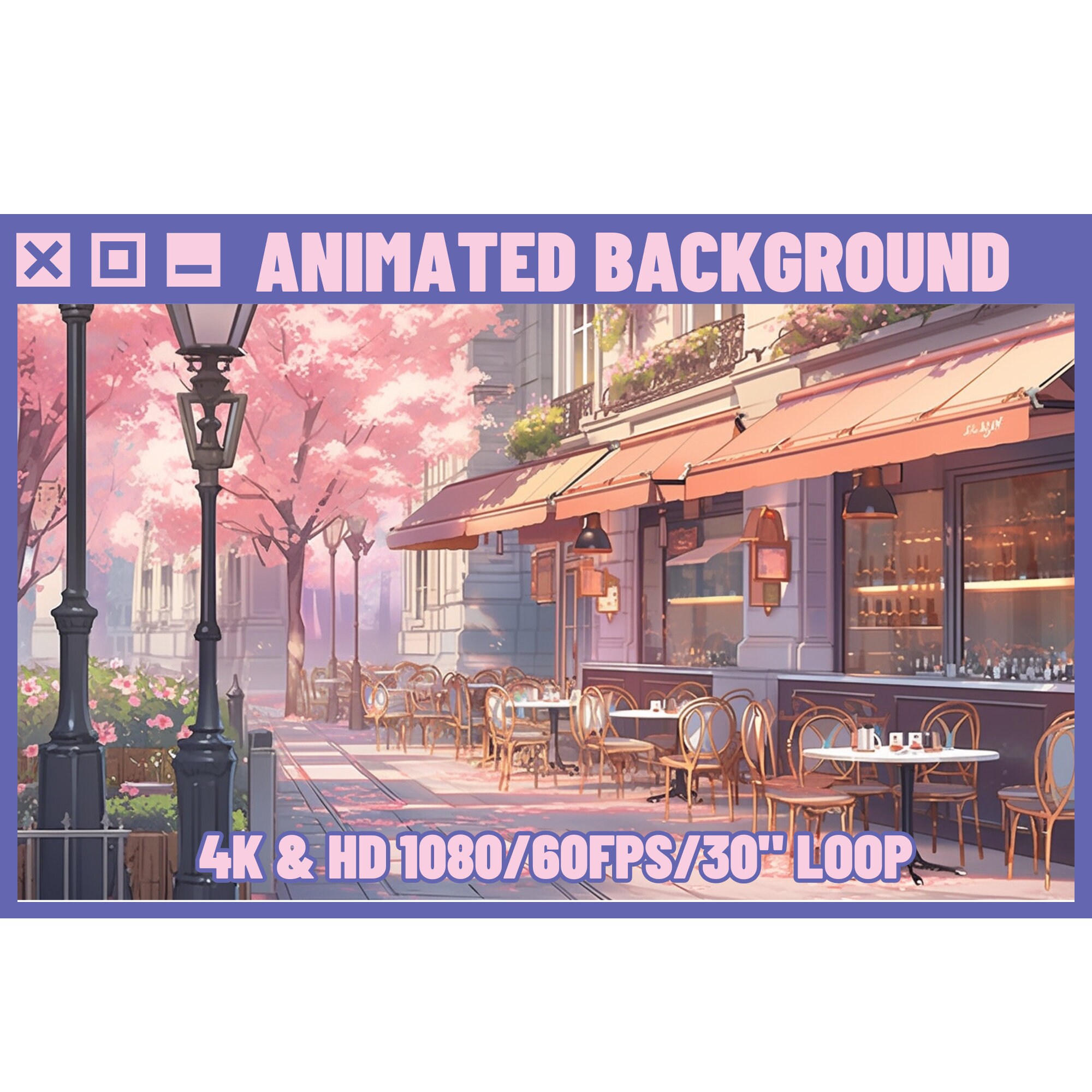 Animated Background Cozy Lofi Cottagecore Spring Cafe for Vtuber ...