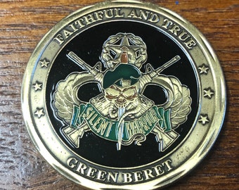 Challenge Coin: U.S. Army Special Forces Green Beret - Etsy