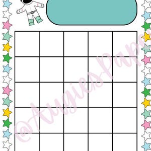 Space Themed Sticker Chart - Etsy