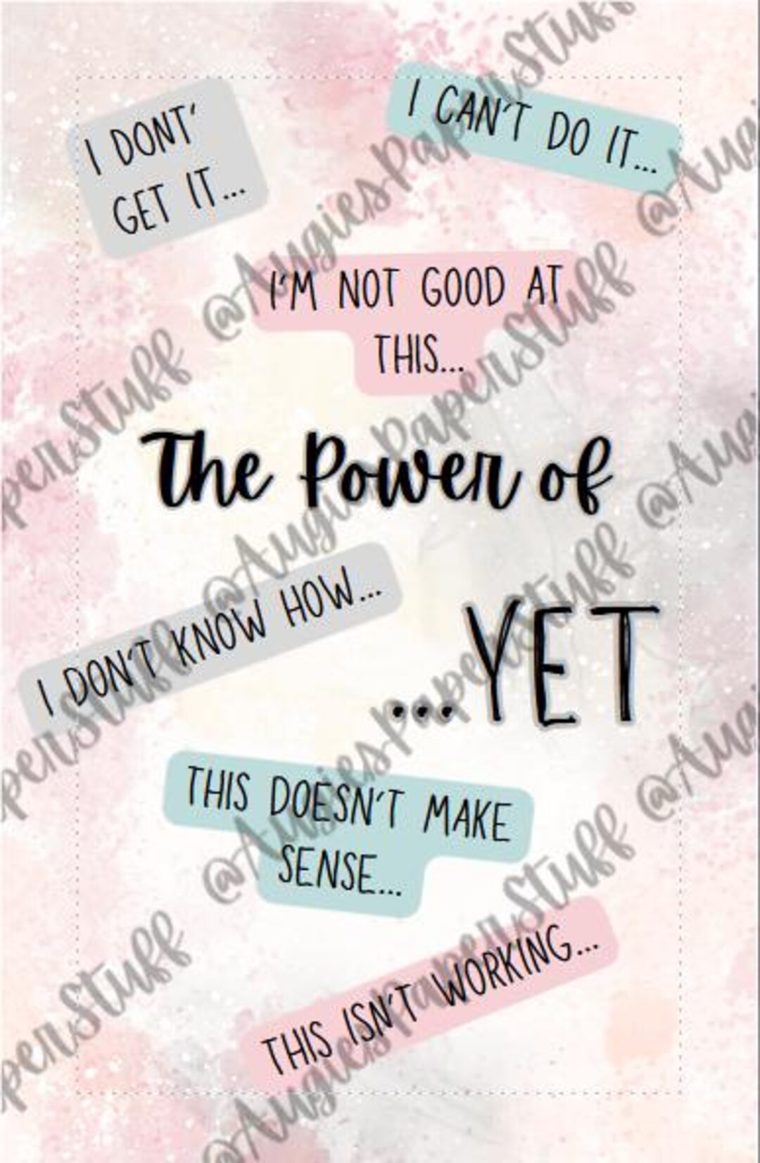 The Power of YET Classroom Poster PDF - Etsy UK