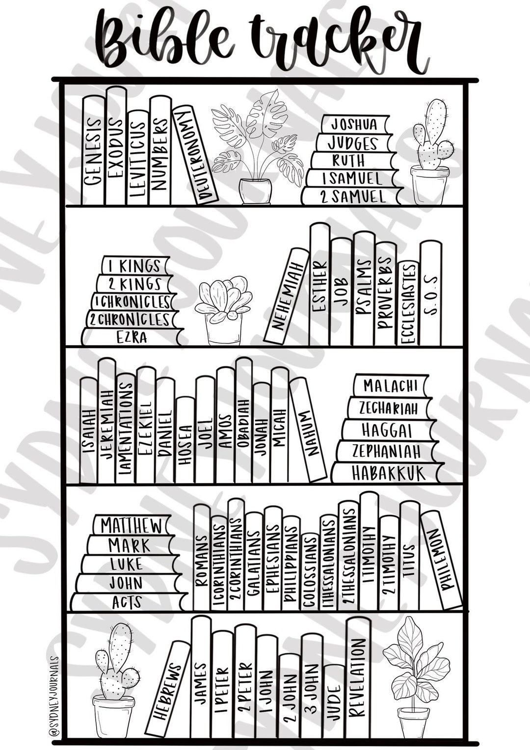 Bible Reading Tracker (digital Download) - Etsy