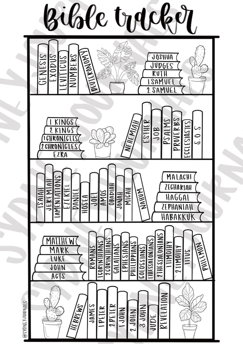 Bible Reading Tracker (digital Download) - Etsy