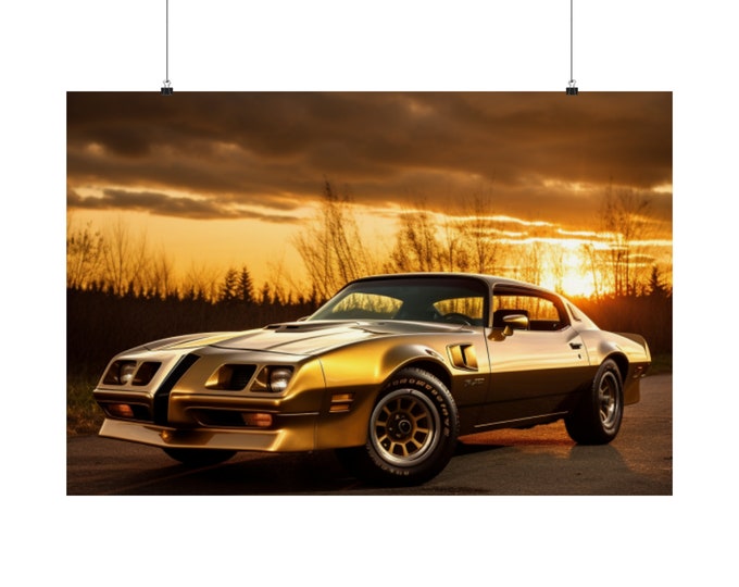 1978 Pontiac Firebird Trans Am Matte Poster Classic Muscle Car Art - Etsy