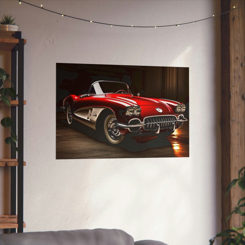 1957 Corvette Convertible Matte Horizontal Posters - Etsy
