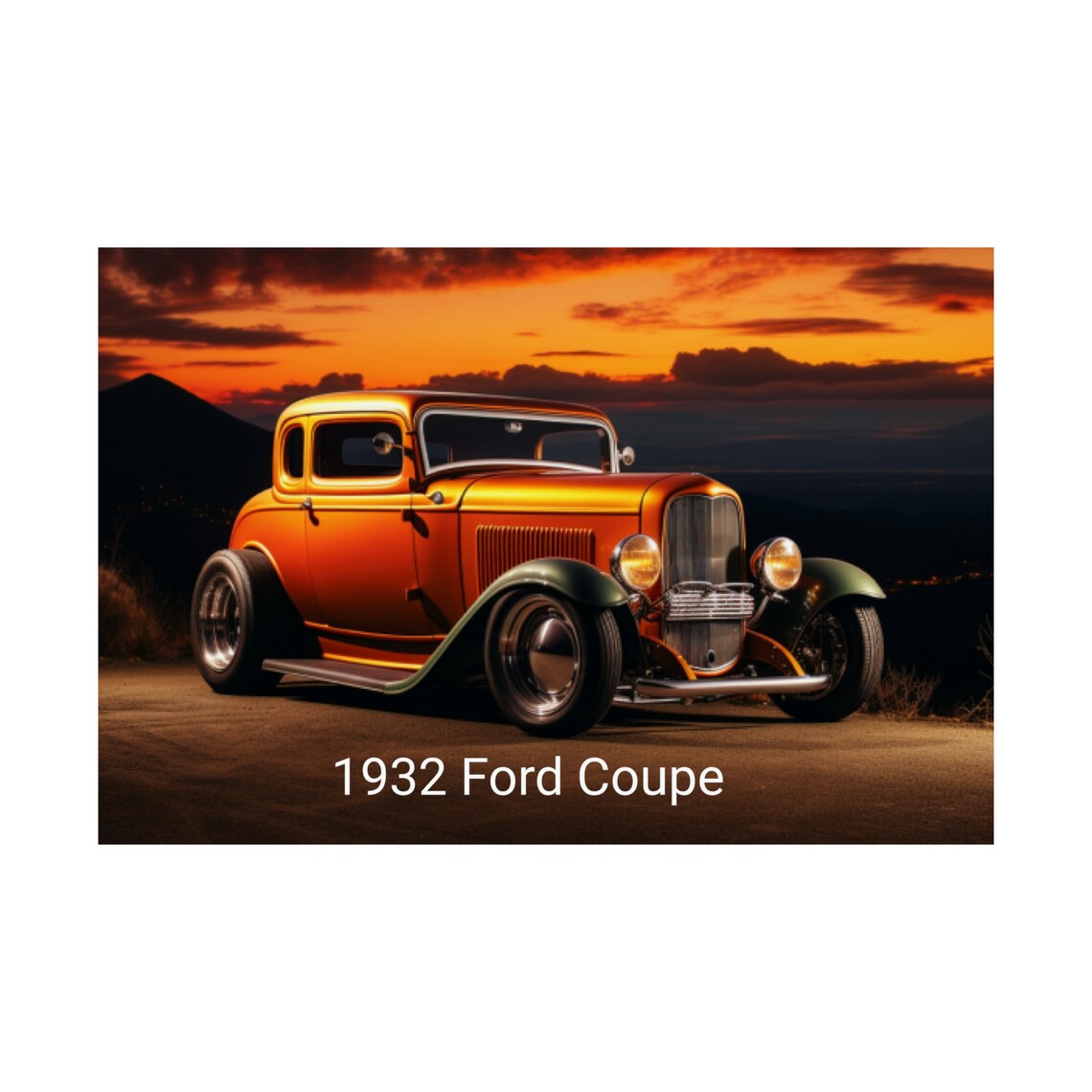 1932 Ford Coupe Vintage Car Hot Rod Art Print - Etsy