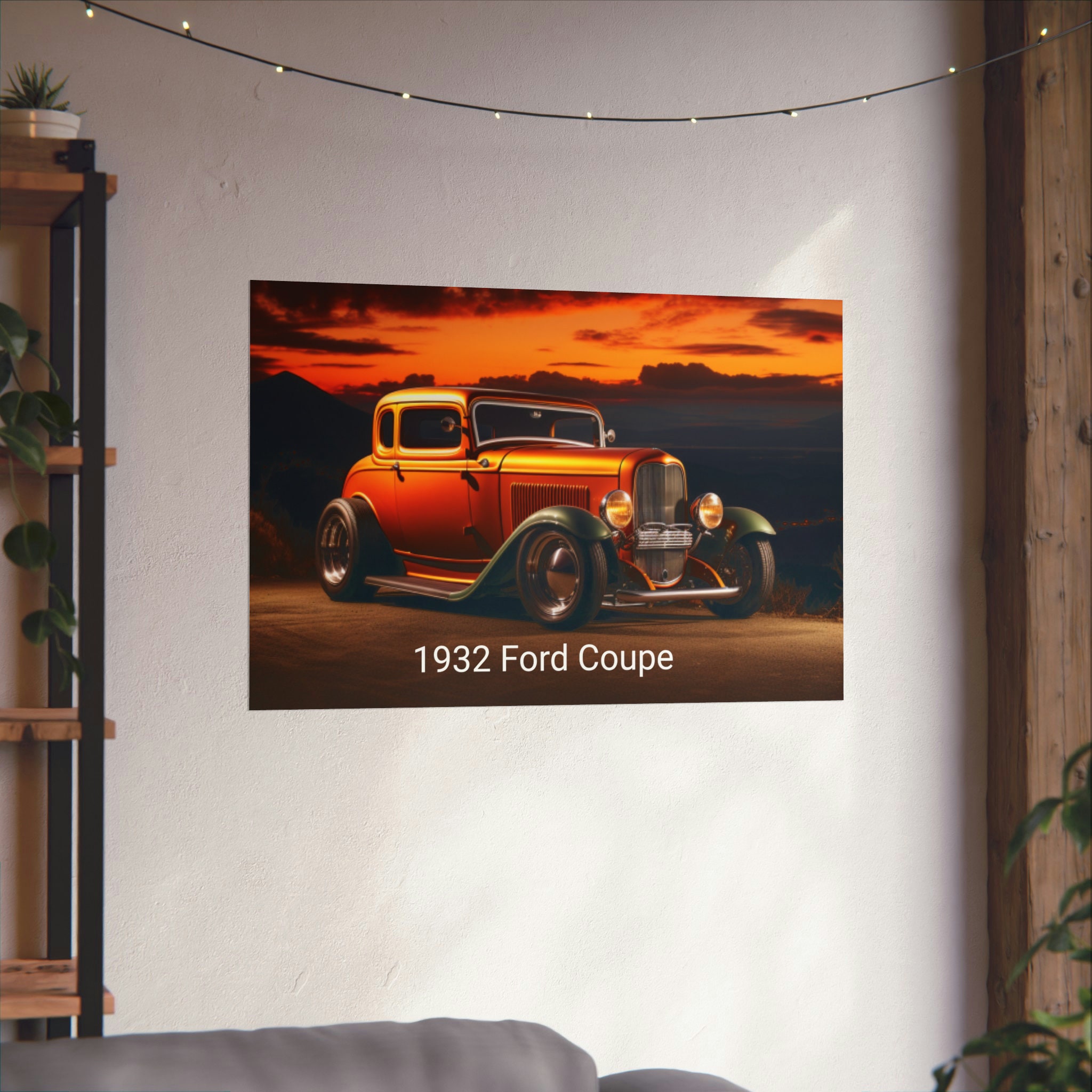 1932 Ford Coupe Vintage Car Hot Rod Art Print - Etsy