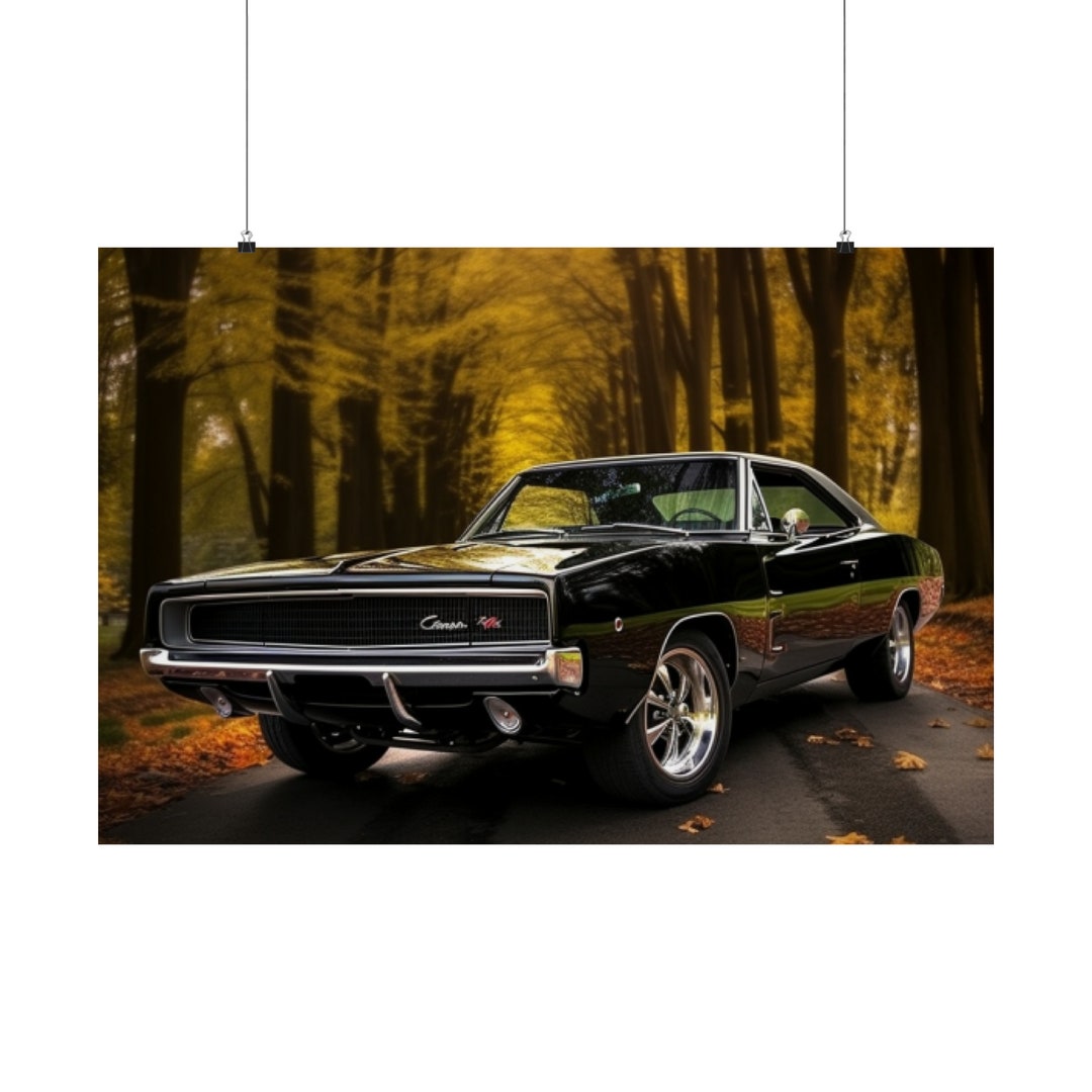 1968 Dodge Charger R/T Matte Horizontal Posters - Etsy