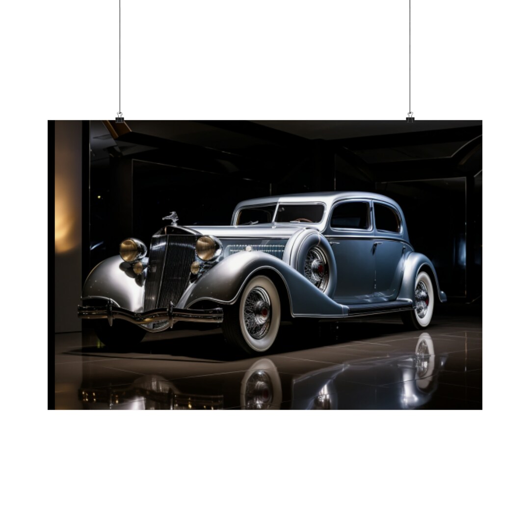 1933 Pierce Silver Arrow Timeless Autos for Your Man Cave Gift for Dad Gift for Game Room Art ...