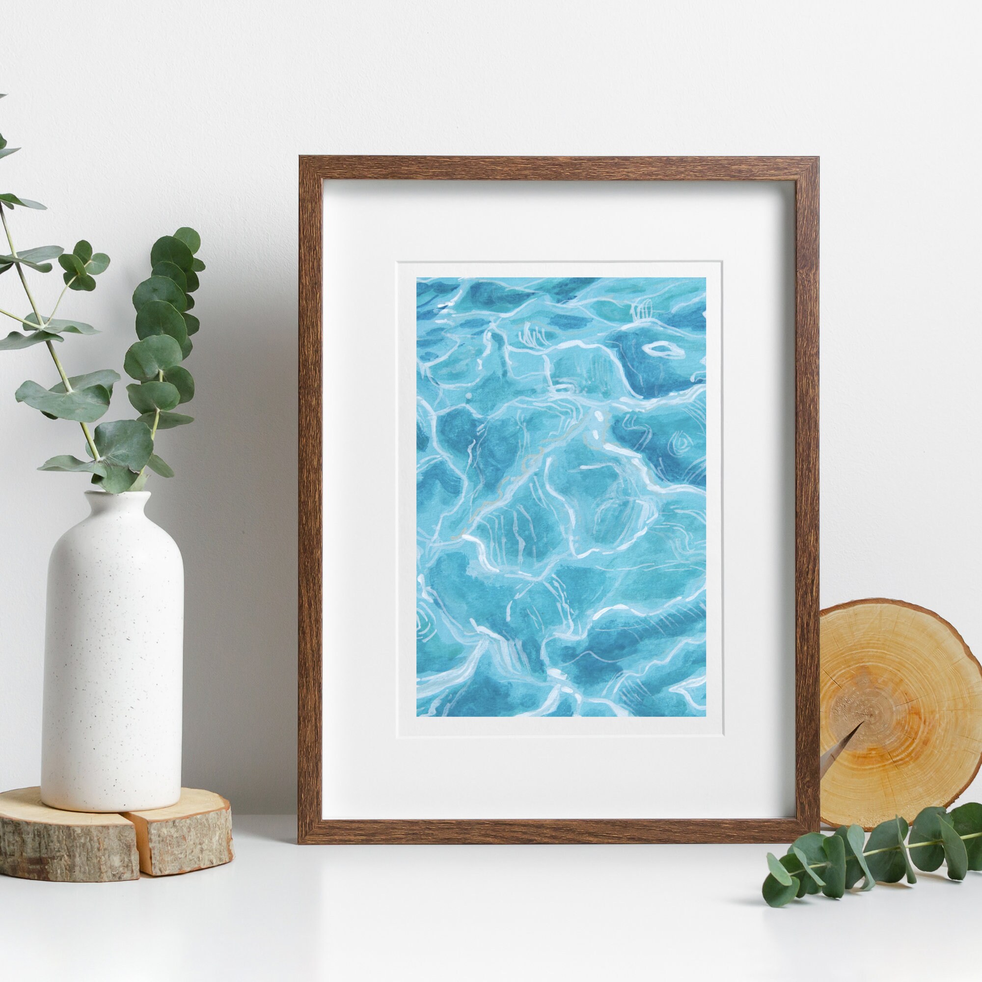 Water Surface Art Print Coastal Home Decor for Ocean Lovers Multiple ...