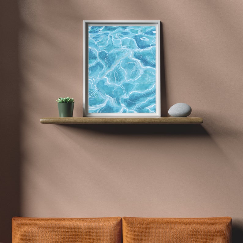 Water Surface Art Print Coastal Home Decor for Ocean Lovers Multiple ...