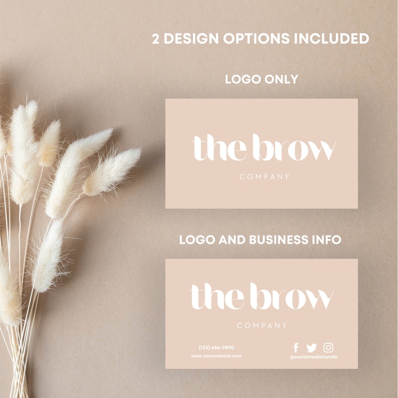Brow Business Loyalty Card Template, Modern Loyalty Cards, Editable ...