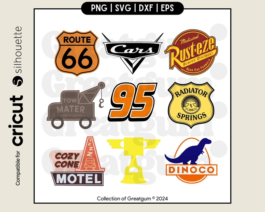 Cars Movie Svg Cars Emblem Svg Bundle Laser Cutting Engrave Svg Cars ...