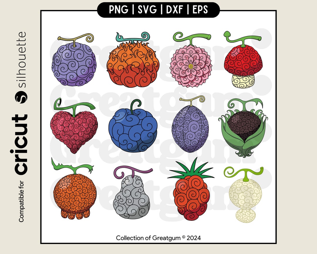 One Piece Devil Fruits Svg One Piece Svg Anime Svg One Piece Decal ...
