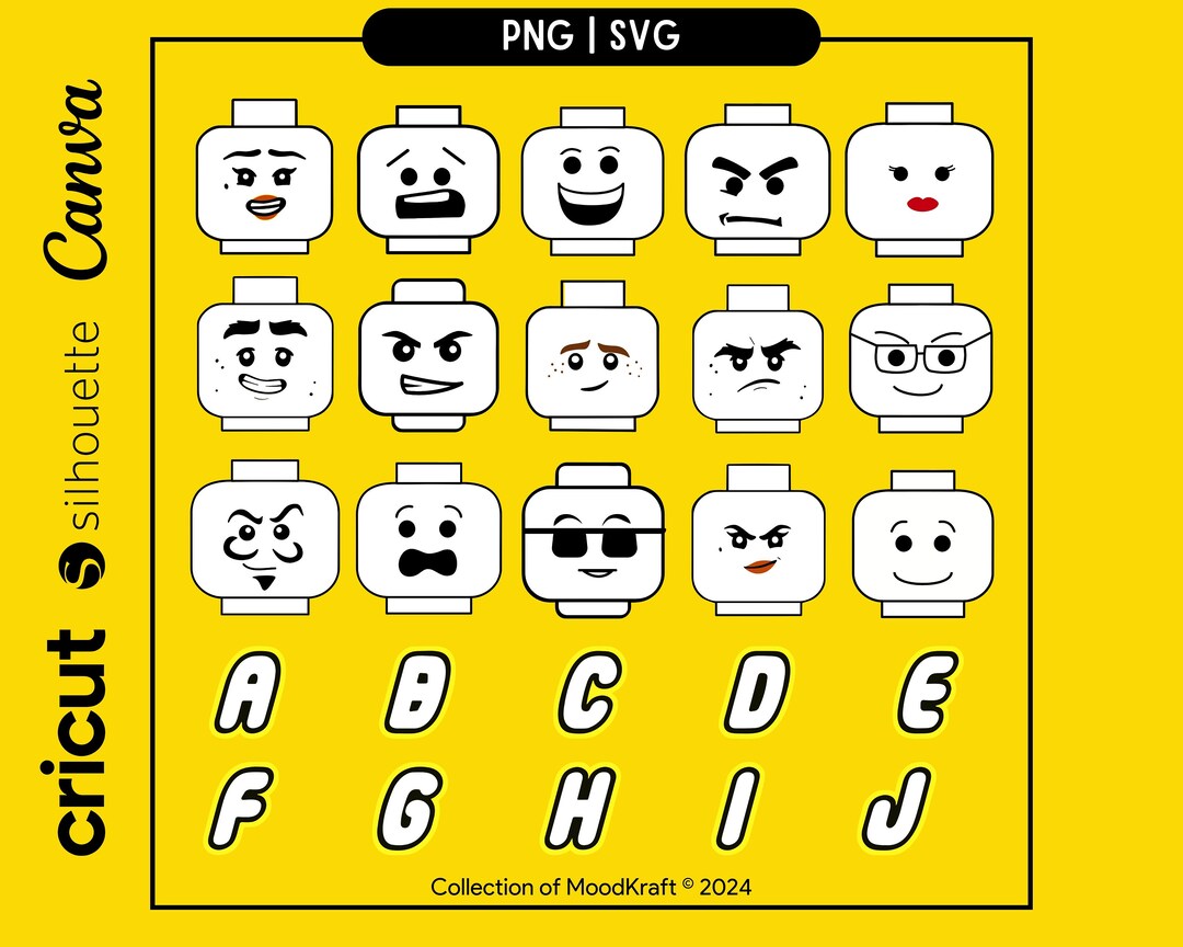 Customized Brick Head & Font Svg Brick Characters Clipart Svg for ...