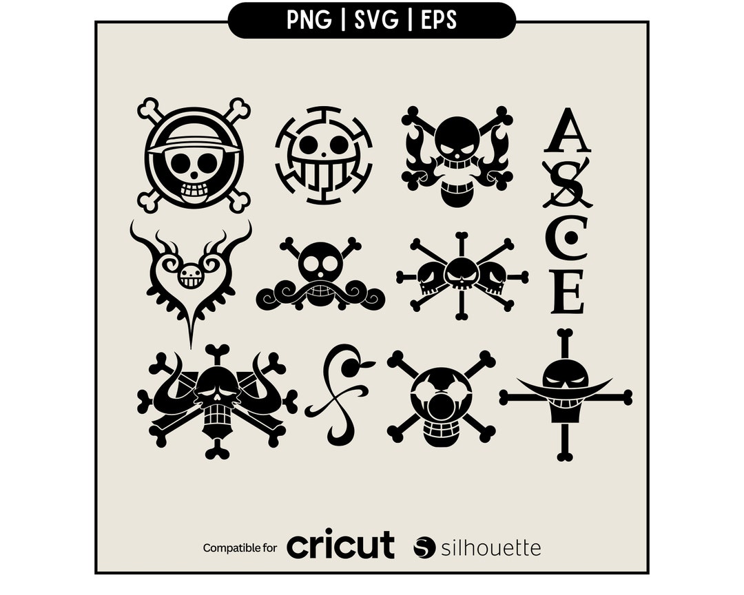 One Piece Symbol Svg One Piece Svg Silhouette Anime Svg One Piece Logo ...