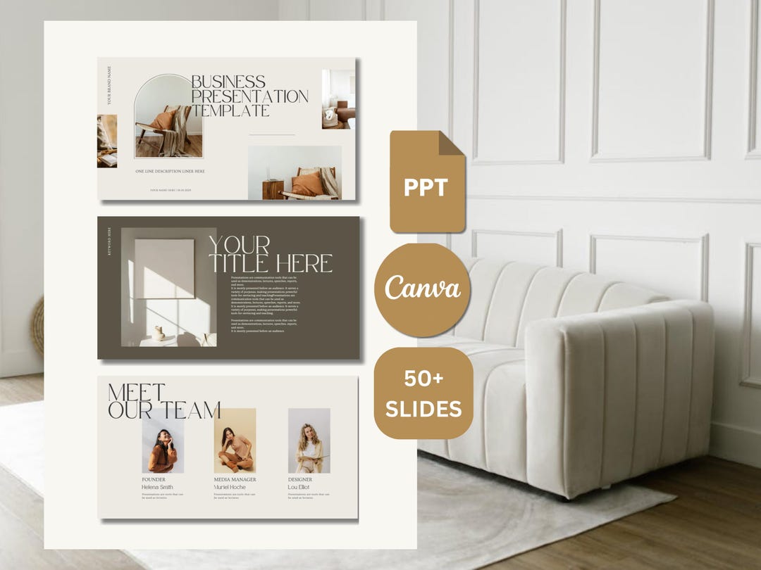 Minimal, Modern, Beige Business Presentation Powerpoint Template ...
