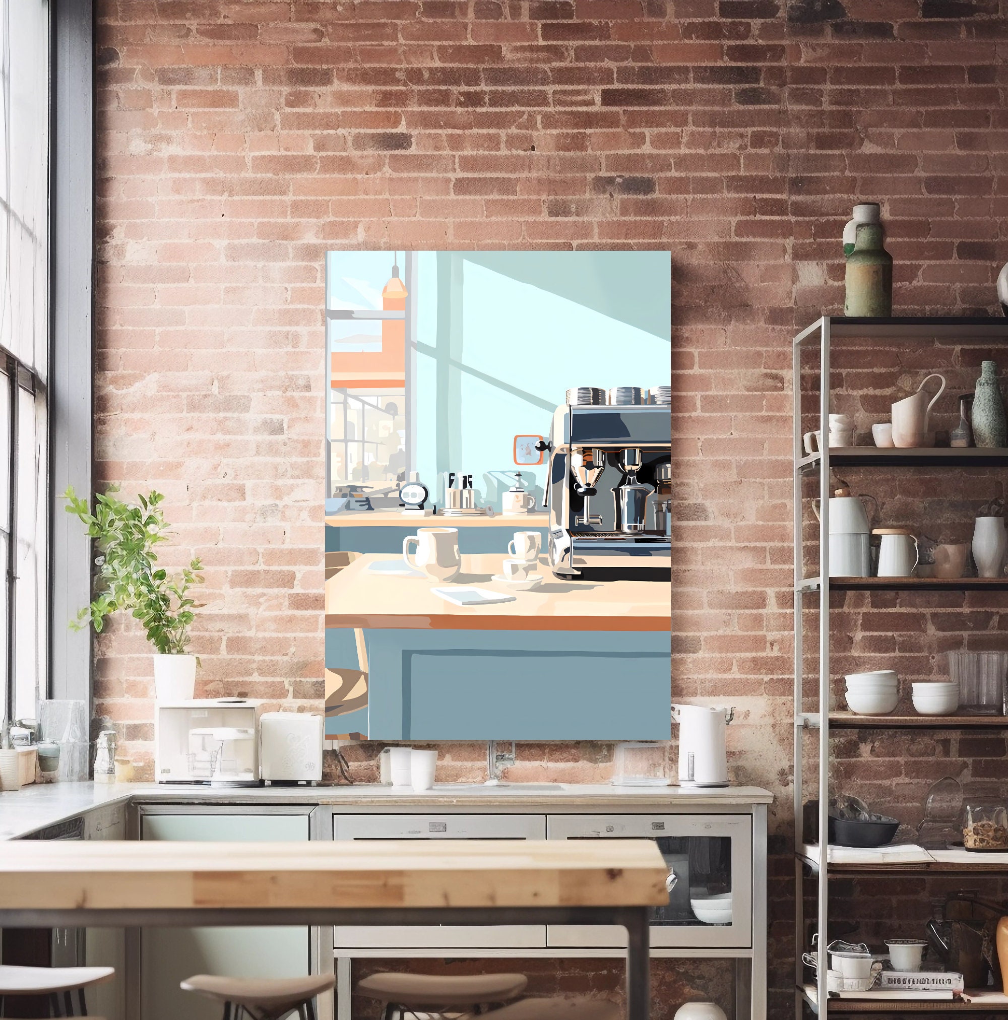 Poster, Cafe Wall Art I Modern Coffee Print I Coffee Bar I Portafilter ...