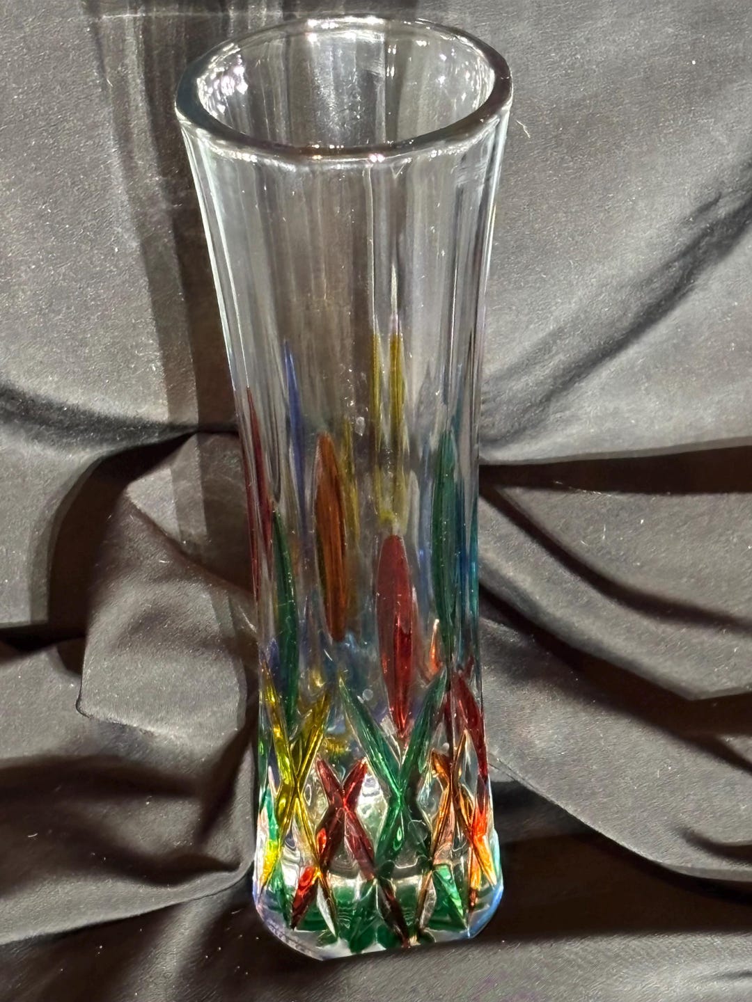Murano Rainbow Bud Vase - Etsy