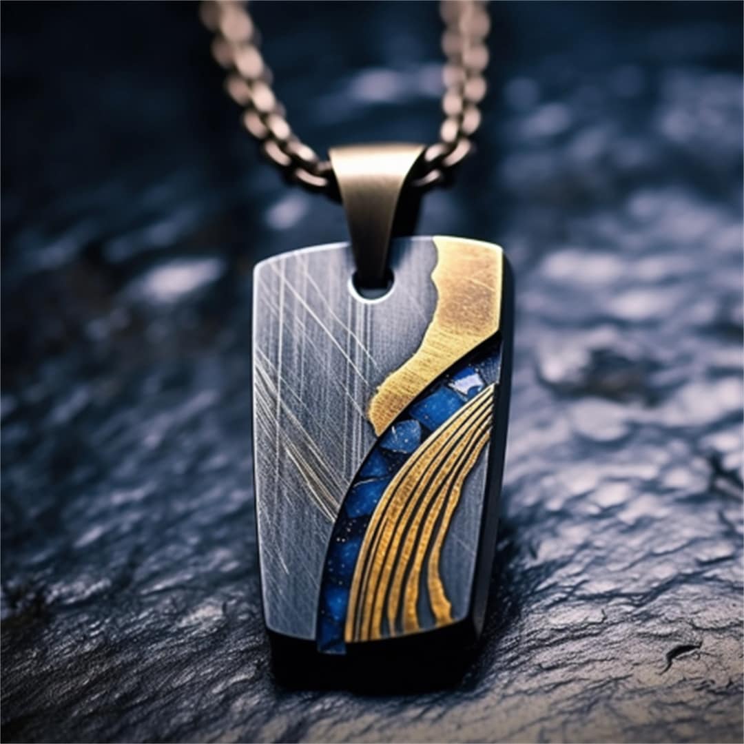 Creative Titanium Pendant Hand Carved Meteorite Pendant Gift for Him ...