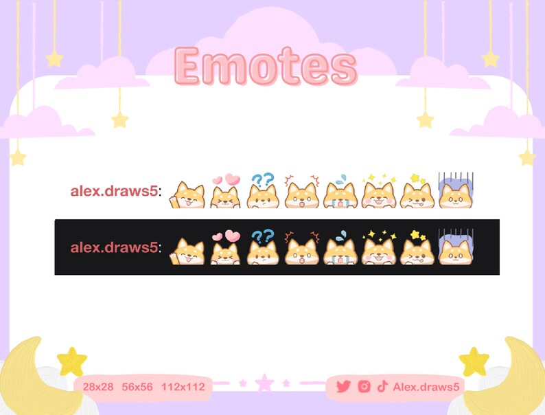 Shiba Inu Dog Emotes for Twitch / Discord / Youtube | Stream Emote ...
